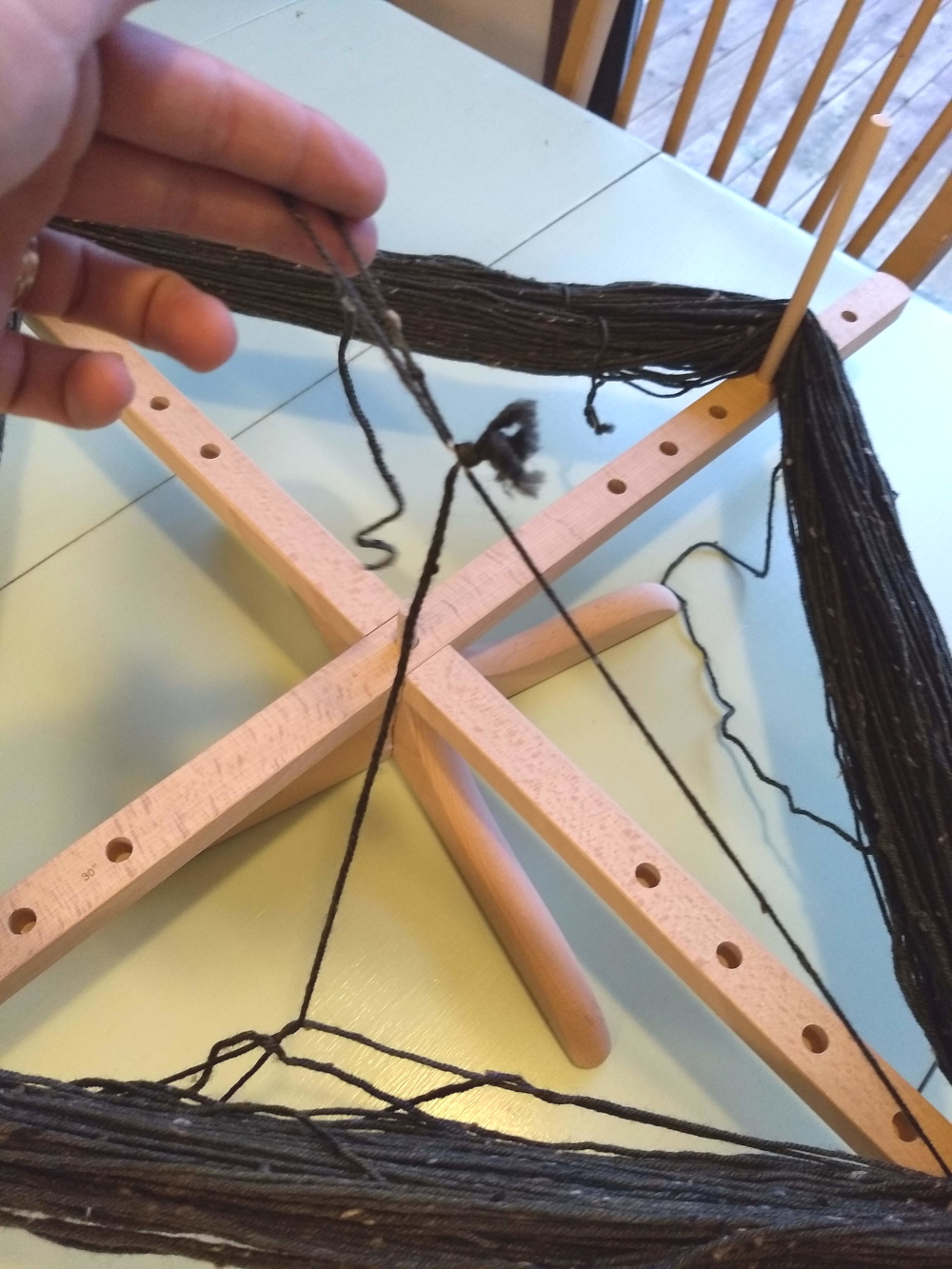 How to Use an Amish Style Yarn Swift - Kickin Crochet