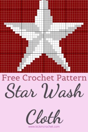Star Wash Cloth Free Crochet Pattern - Video + Chart - Kickin Crochet